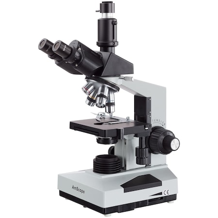 Amscope 40X-2000X LED Trinocular Biological Compound Microscope T490B-LED | Zoro